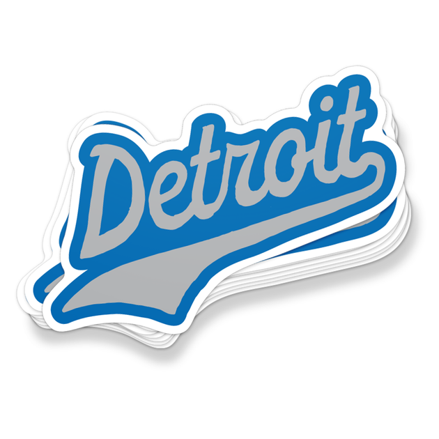 Detroit Script - Football Sticker | The Mitten State