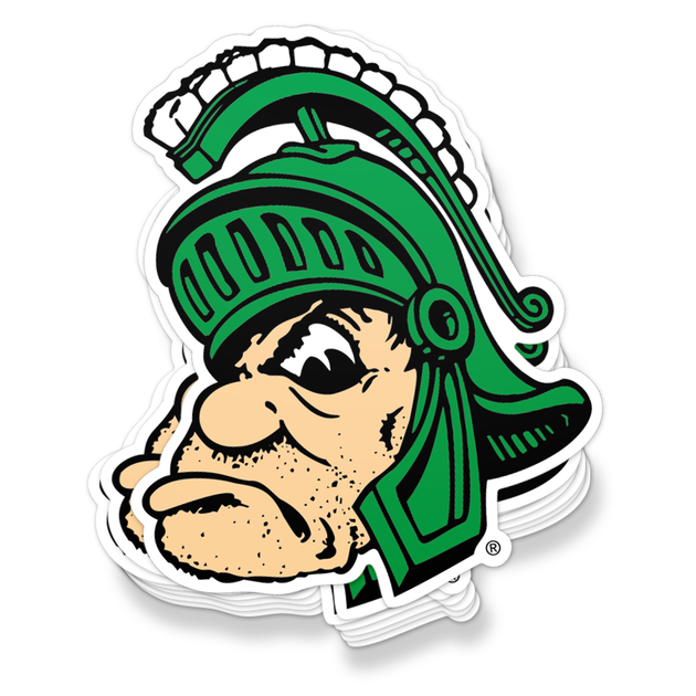 MSU - Gruff Sparty Throwback Sticker | The Mitten State