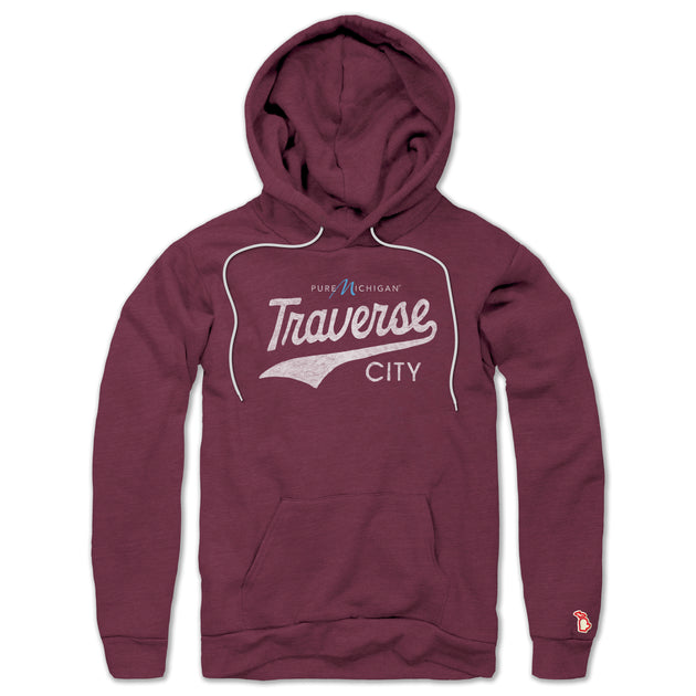 Pure Michigan - Traverse City Script All Season Hoodie | The Mitten State