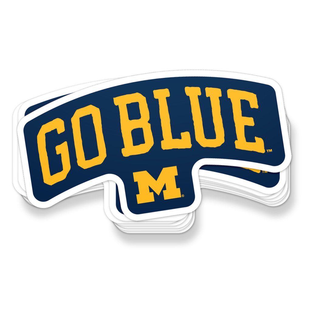 M Go Blue Logo University Of Michigan Wolverines Secondary Wordmark Go